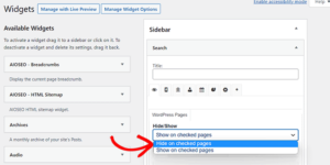 How to Show or Hide Widgets on Specific WordPress Pages