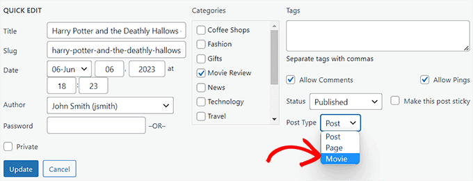 How To Switch/Convert Custom Post Types in WordPress