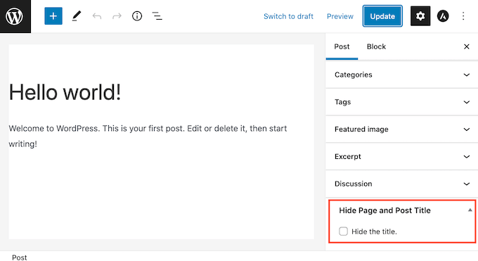 How To Hide Title For Selective WordPress Posts And Pages