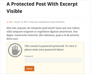 How to Show Excerpt of Password Protected Post in WordPress