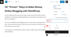 How to Properly Use the More Block in WordPress