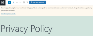 How to Add a Privacy Policy in WordPress