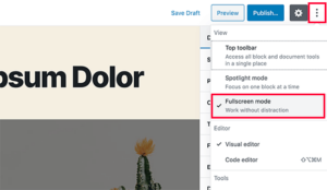 How to Disable the Fullscreen Editor in WordPress