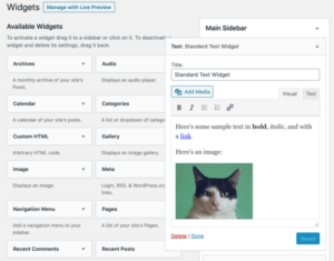 How to use Visual Editor to Create Widgets in WordPress