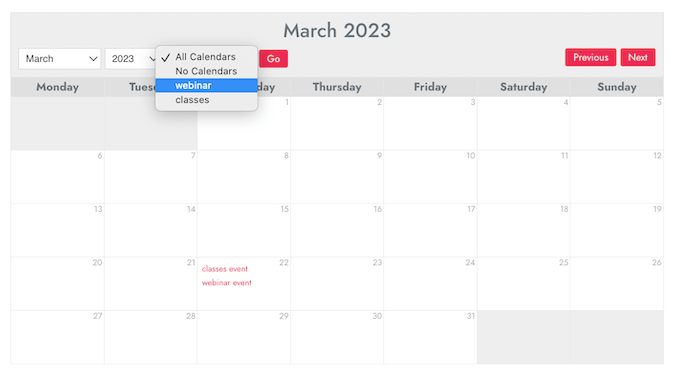 How to Create a Simple Event Calendar with Sugar Calendar
